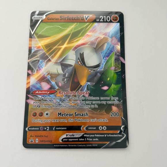 Pokemon | Toys | Galarian Sirfetchd V Pokmon Card Jumbo Promotional ...